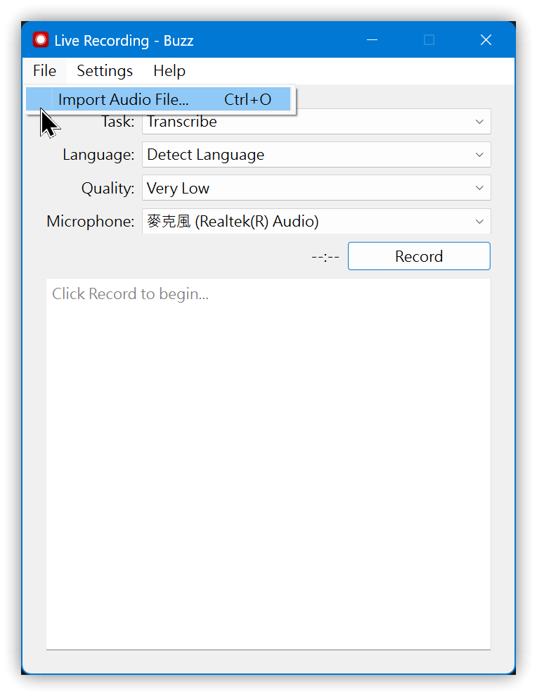 能離線使用的語音識別工具：Buzz，使用OpenAI Whisper神經網路，正確率高 – 簡睿隨筆