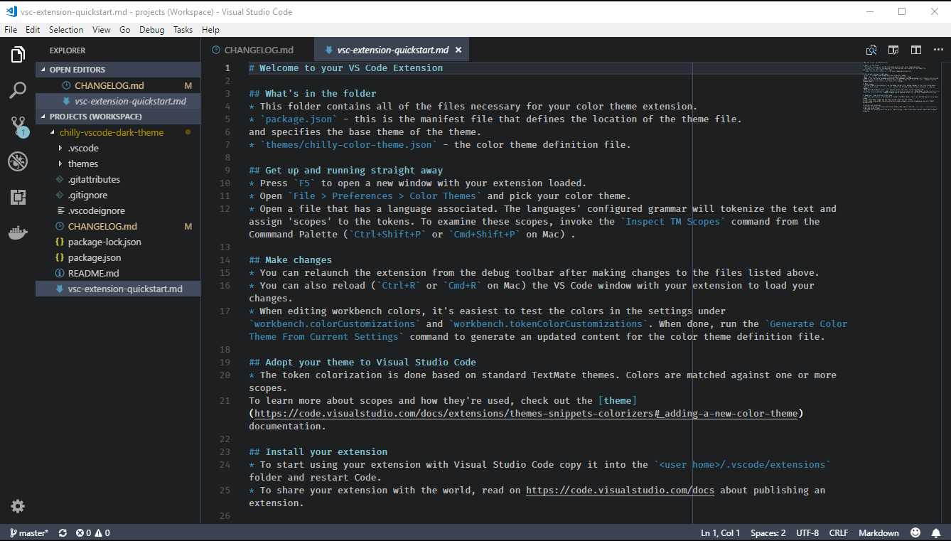 chilly-vscode-dark-theme CDN by jsDelivr - A free, fast, and reliable Open Source CDN